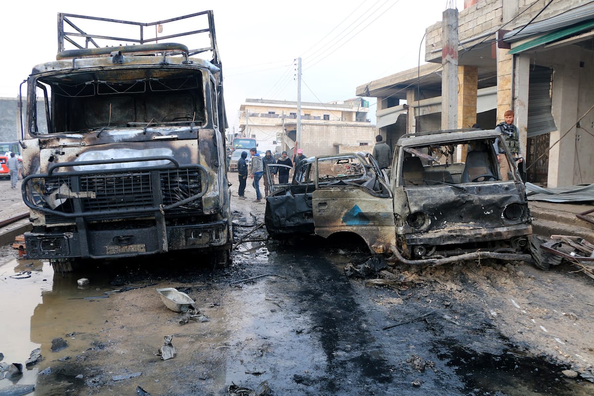Aftermath of bomb blast in Aleppo – Middle East Monitor