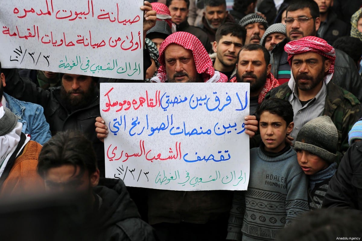 Protests in Damascus against Assad breaching ceasefire – Middle East ...