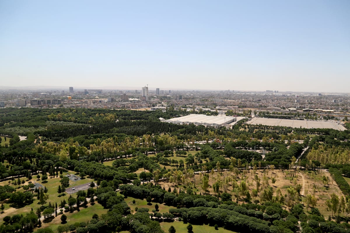ERBIL, IRAQ- JUNE 5: An aerial view photo shows 32 park which is the ...