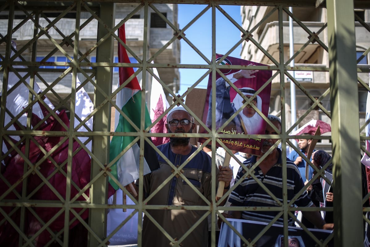 Pro-Qatar demonstration, Gaza – Middle East Monitor