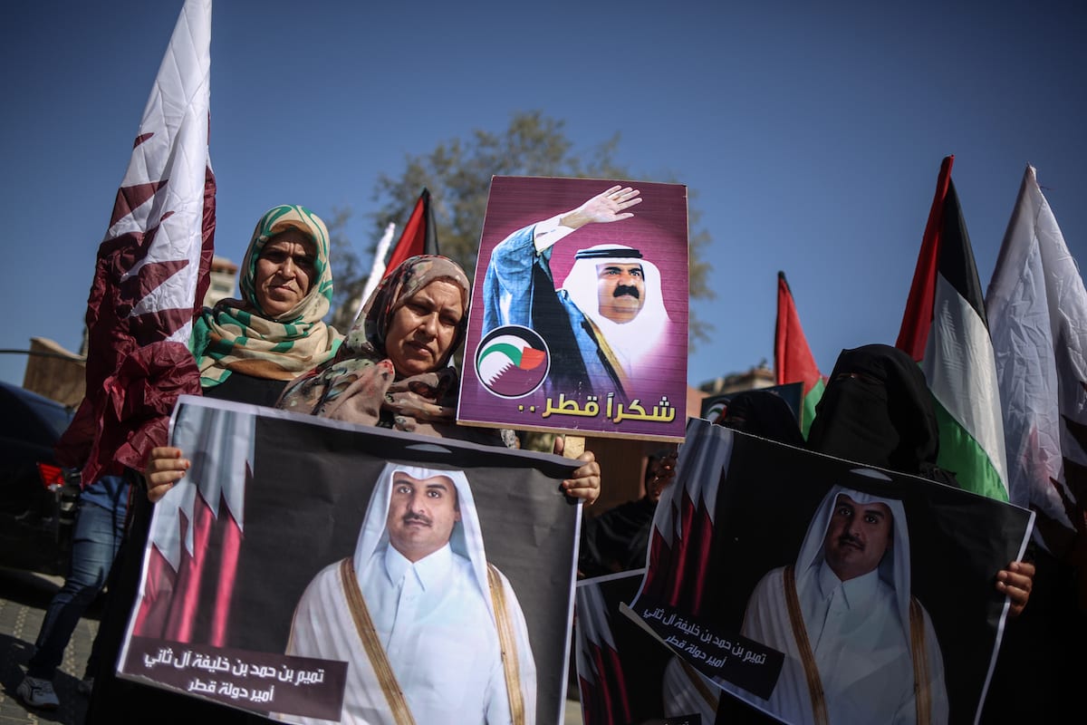 Pro-Qatar demonstration, Gaza – Middle East Monitor