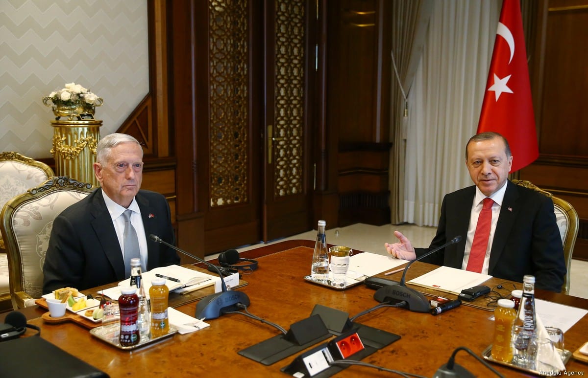 Turkish President Erdogan receives US Secretary of Defence Mattis ...