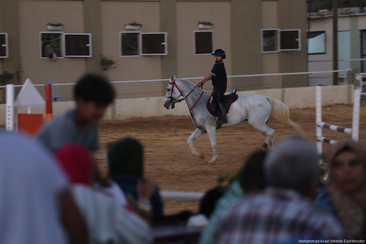 Palestinians take part in horse riding competition in Gaza Strip ...