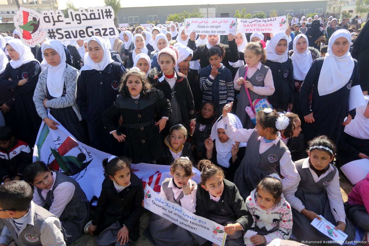 Palestinian children call for rescuing Gaza from humanitarian crisis ...