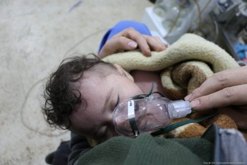 Victims of allegedly gas attack receive treatment in Eastern Ghouta ...