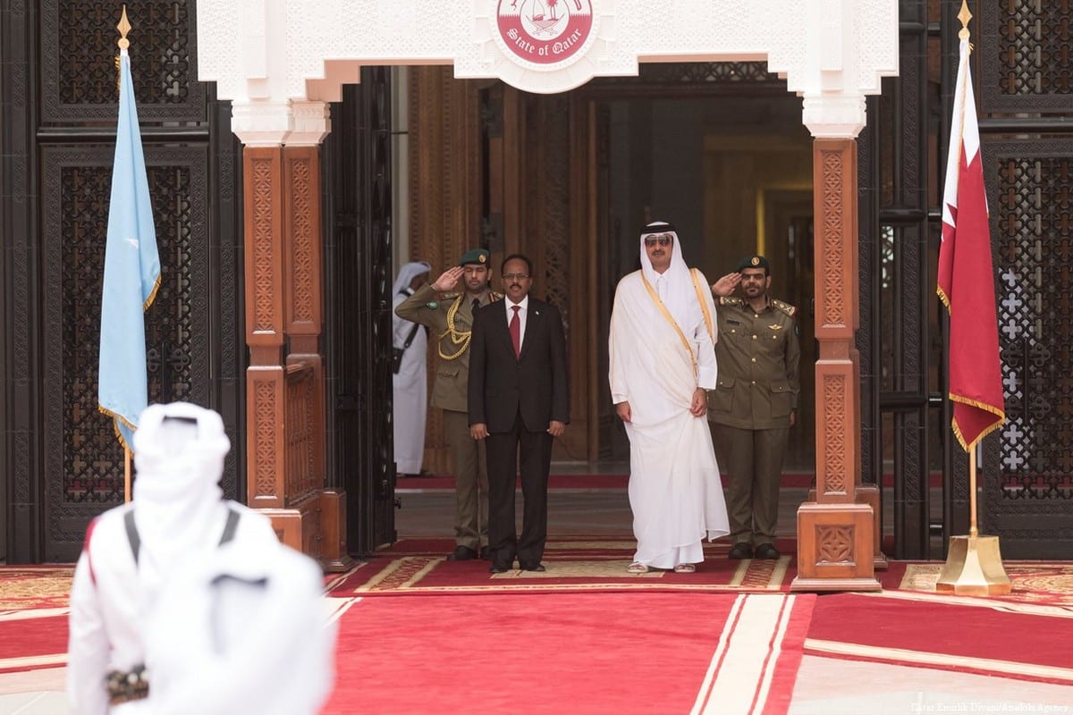 Qatari Emir Tamim bin Hamad Al Thani and Mohamed Abdullahi – Middle ...