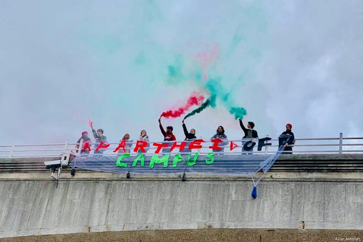 Students from 30 UK universities protest against investment in Israel ...