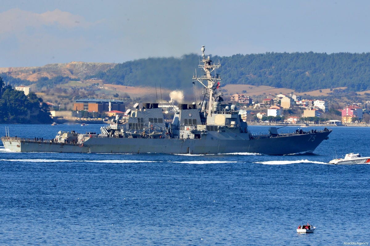 US Navy warship “USS Donald Cook” passes through Dardanelles – Middle ...