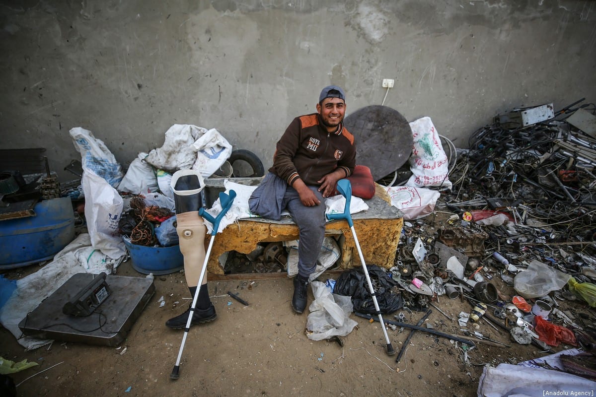 Palestinian doesn’t scrap career after losing leg in Israel attack ...