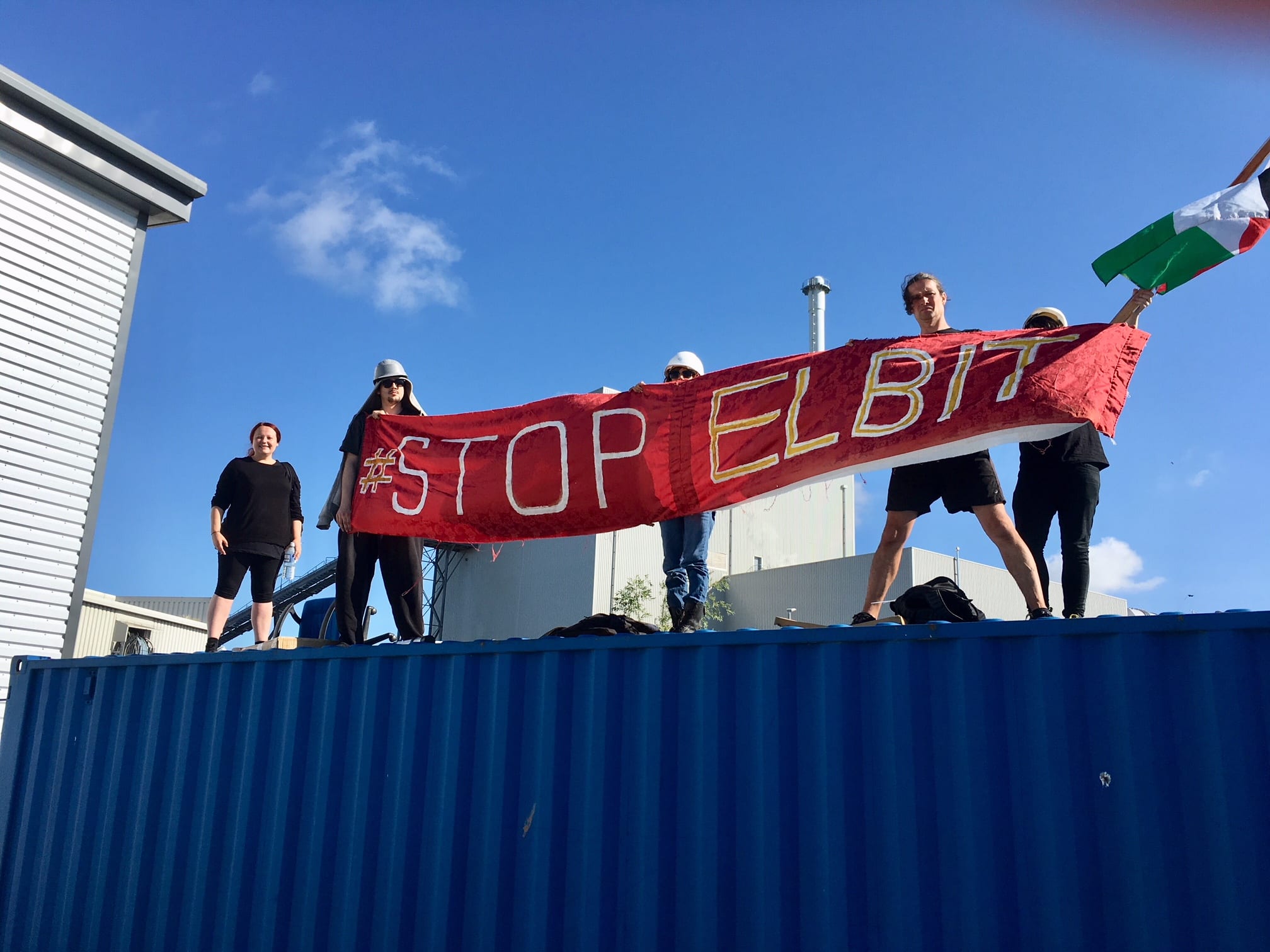 Activists Scale Israel Arms Manufacturer Building Demand End To Uk 8237