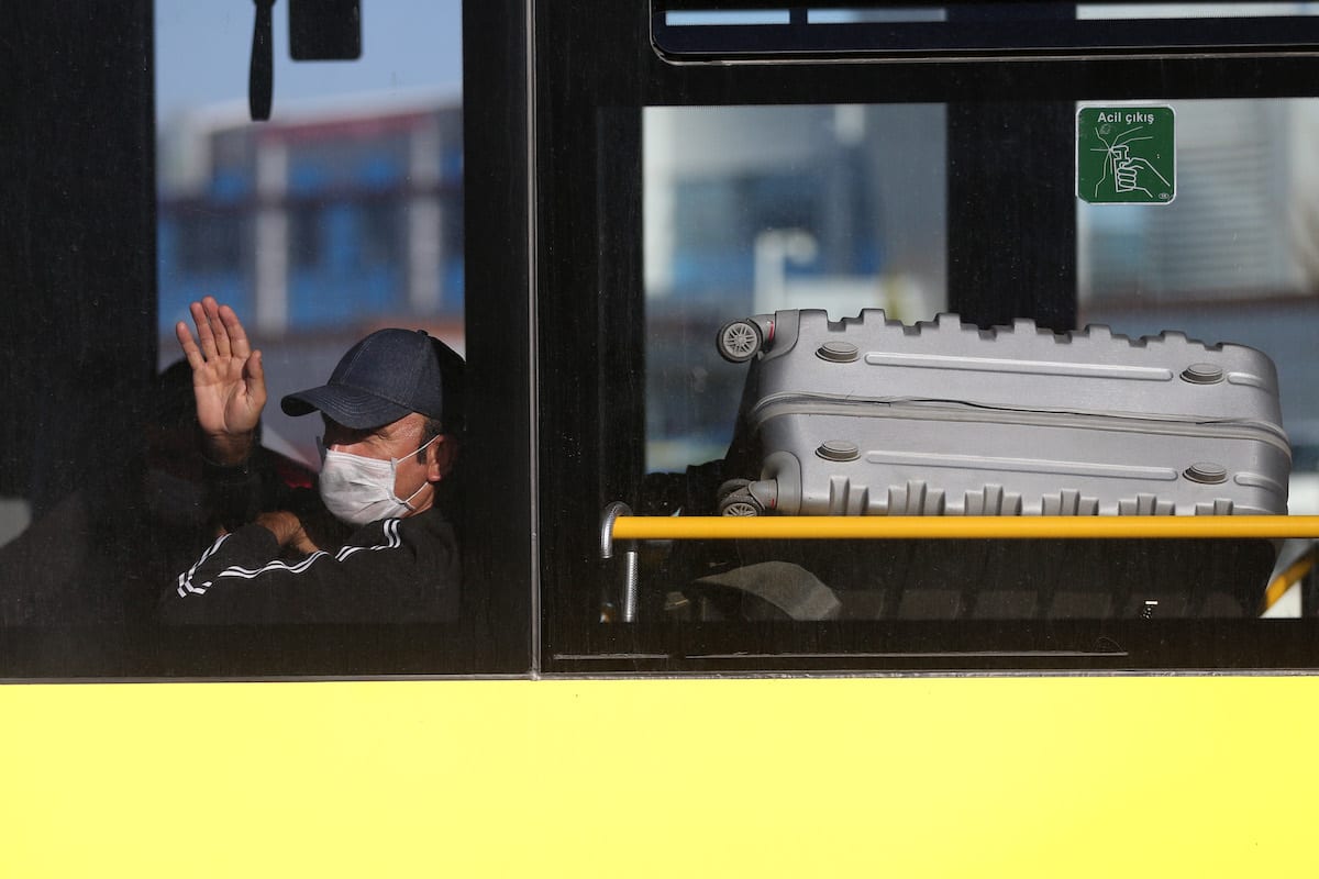 KAYSERI, TURKEY – APRIL 26: Turkish citizens, wearing face masks as a ...