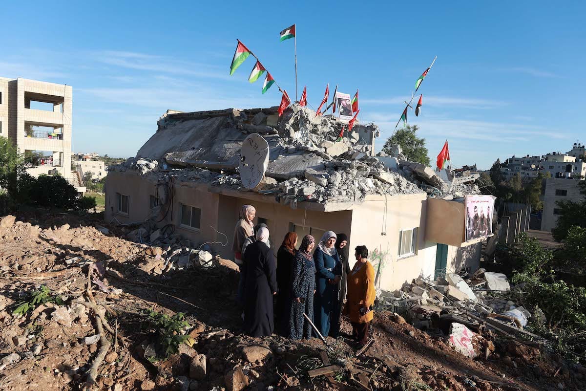 RAMALLAH, WEST BANK – MAY 11: An outside view of the wreckage of the ...
