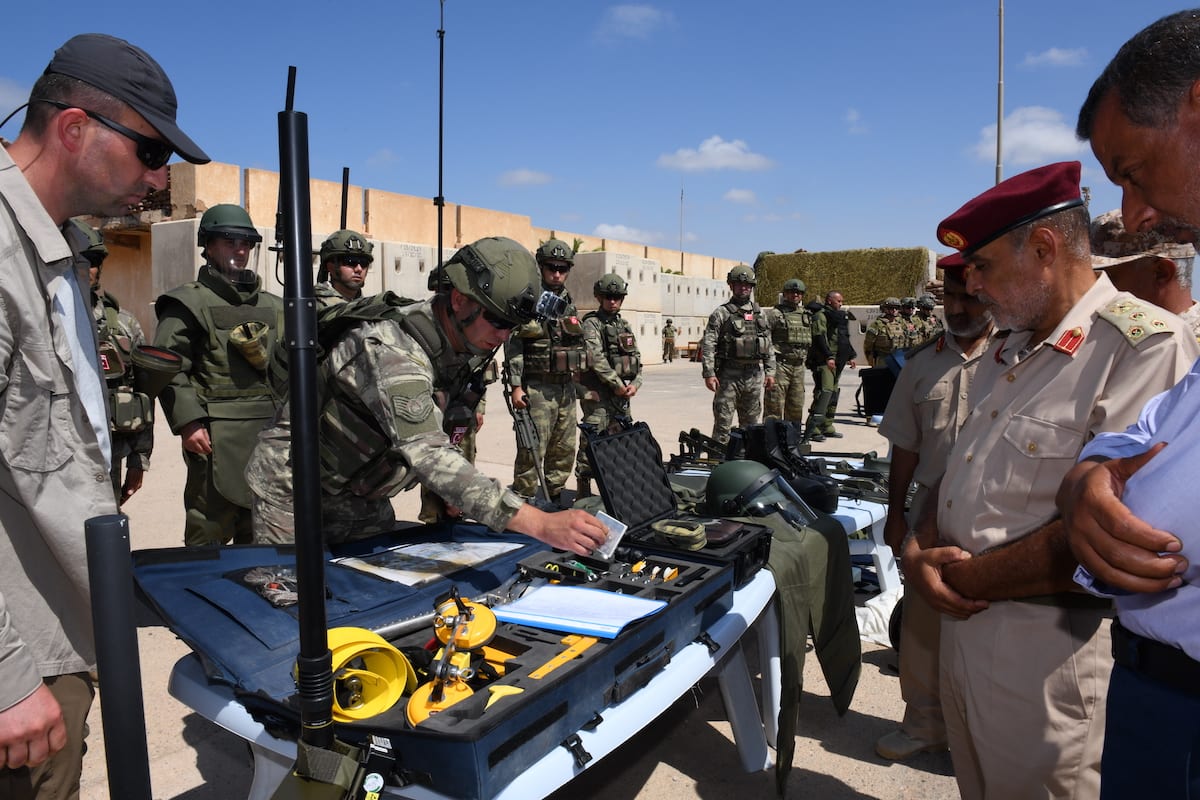 TRIPOLI, LIBYA – JULY 18: Experts from the Turkish armed forces ...