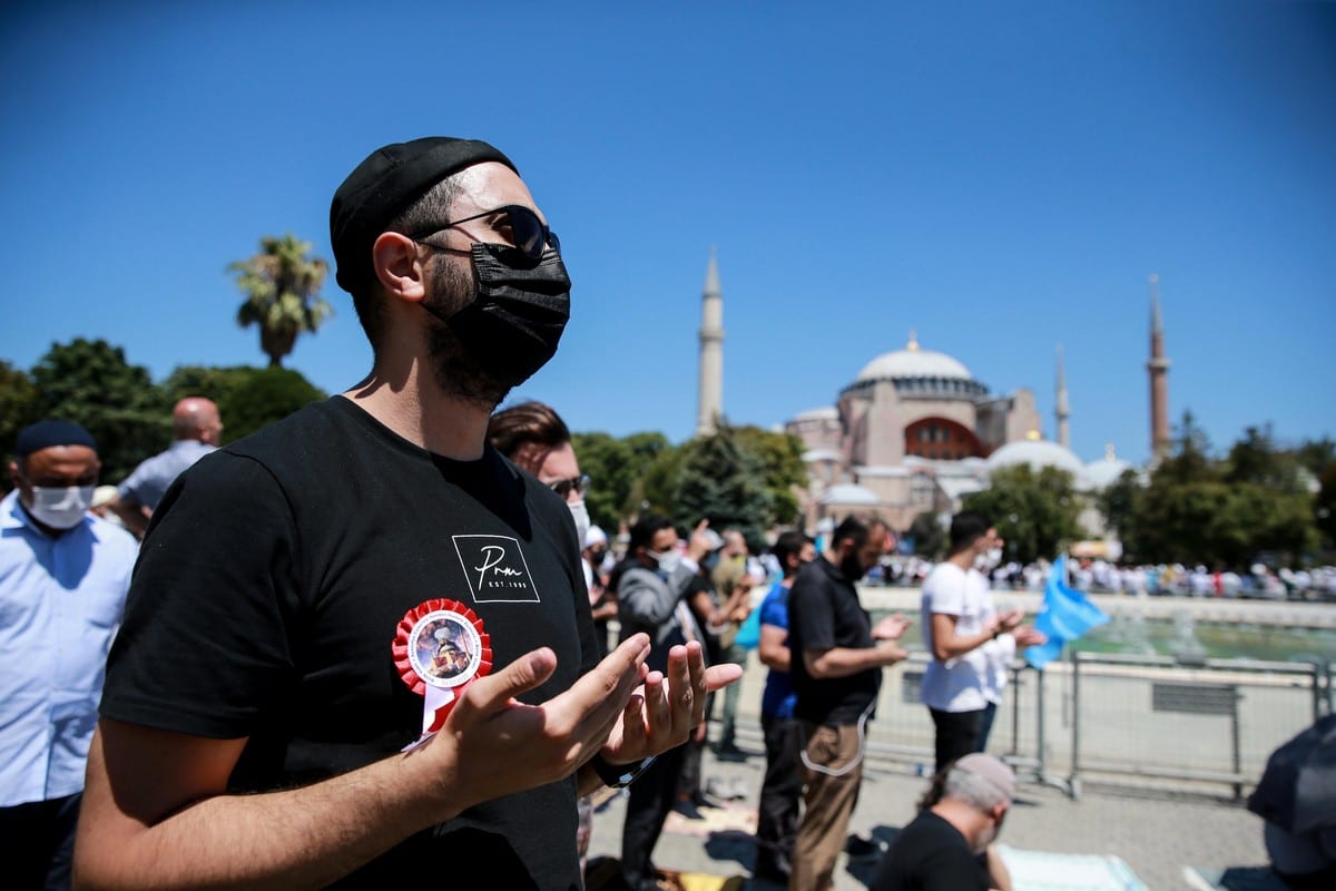Turkey holds Friday prayers in Hagia Sophia Mosque for first time in 86 ...