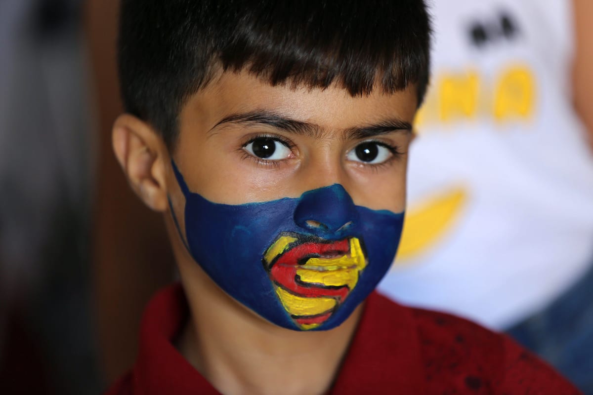 Palestinian kids mask their covid troubles with facepaint? – Middle ...
