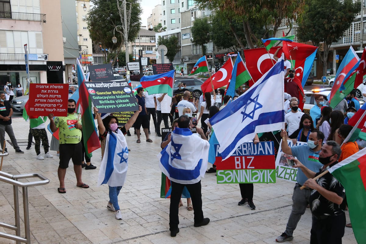 Azeraijani Jews in Israel gather to protest Armenian aggression ...