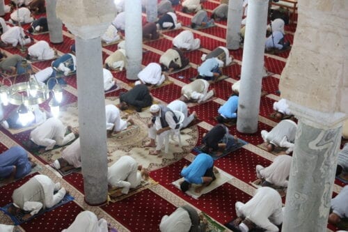Socially distanced Friday prayer at Murad Agha Mosque in Libya – Middle ...