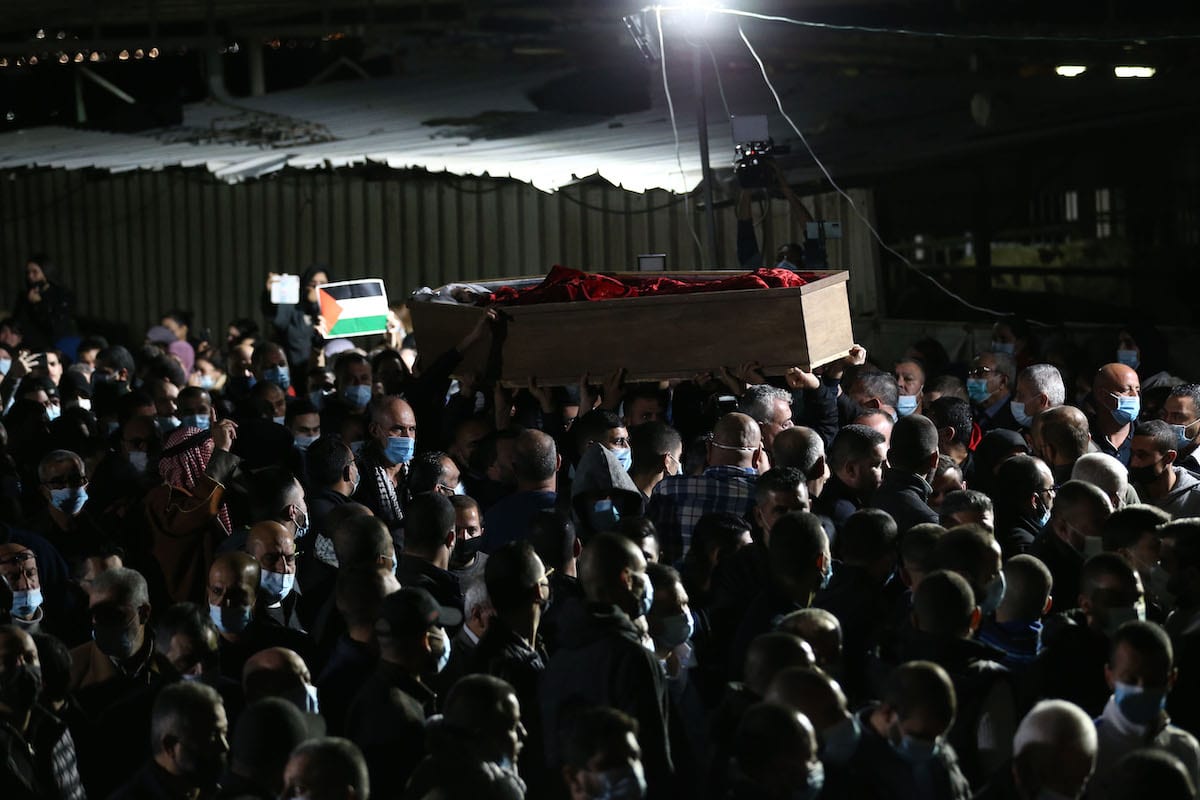 TAMRA, ISRAEL – FEBRUARY 02: People attend the funeral ceremony of ...