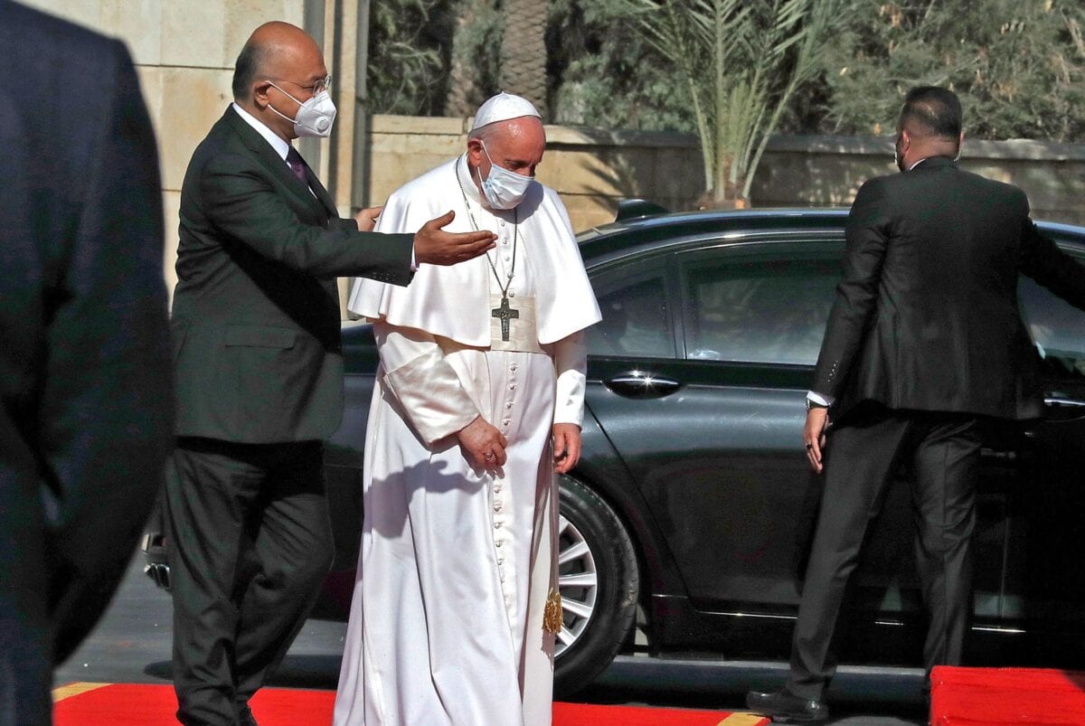 Pope arrives in Iraq, calls for end to religious strife, violence ...
