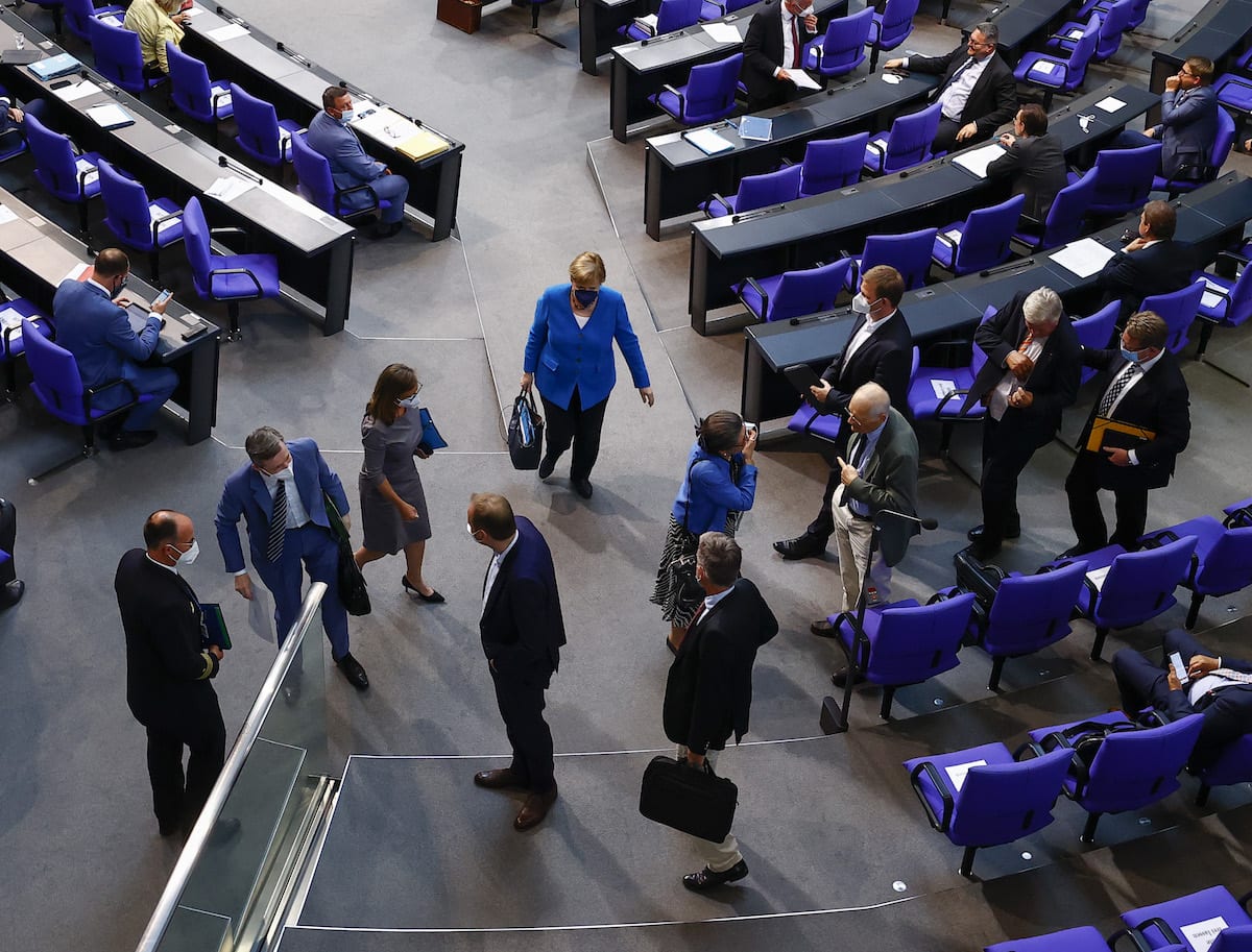 BERLIN, GERMANY – JUNE 23: German Chancellor Angel Merkel attends a ...