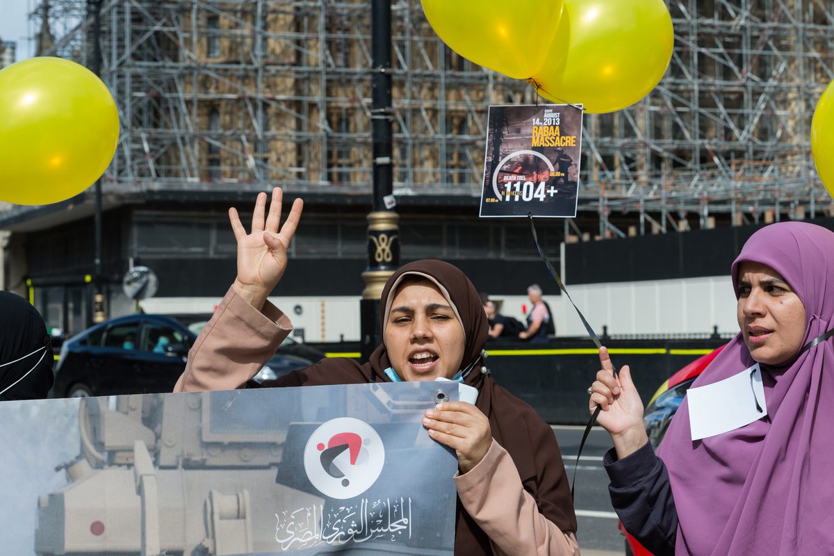 Rabaa Massacre Eight Anniversary Protest in London – Middle East Monitor