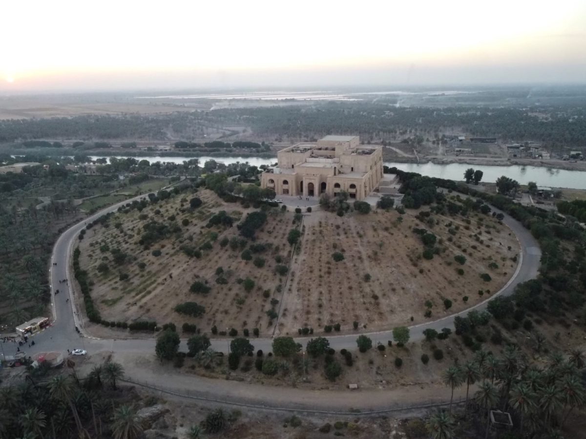 BABIL, IRAQ – NOVEMBER 05: A drone photo shows an aerial view of the ...