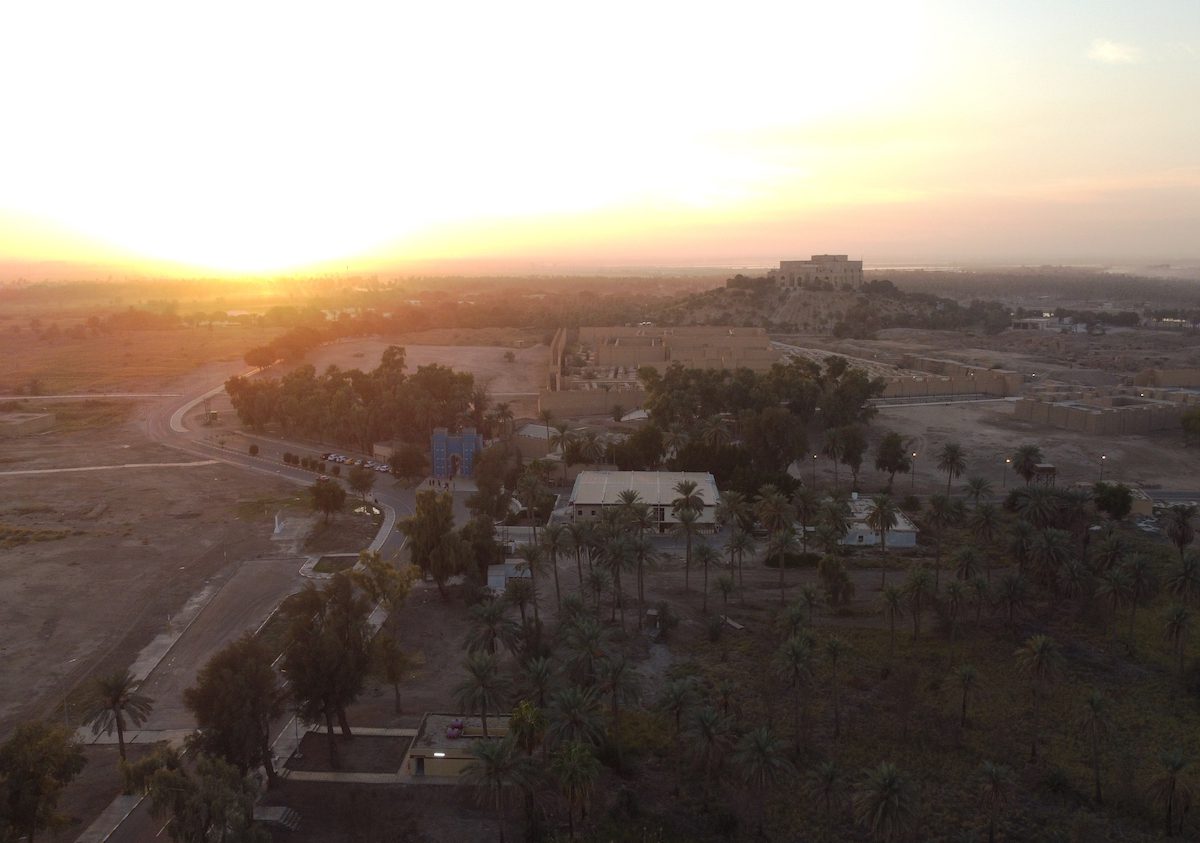 BABIL, IRAQ – NOVEMBER 05: A drone photo shows an aerial view of the ...