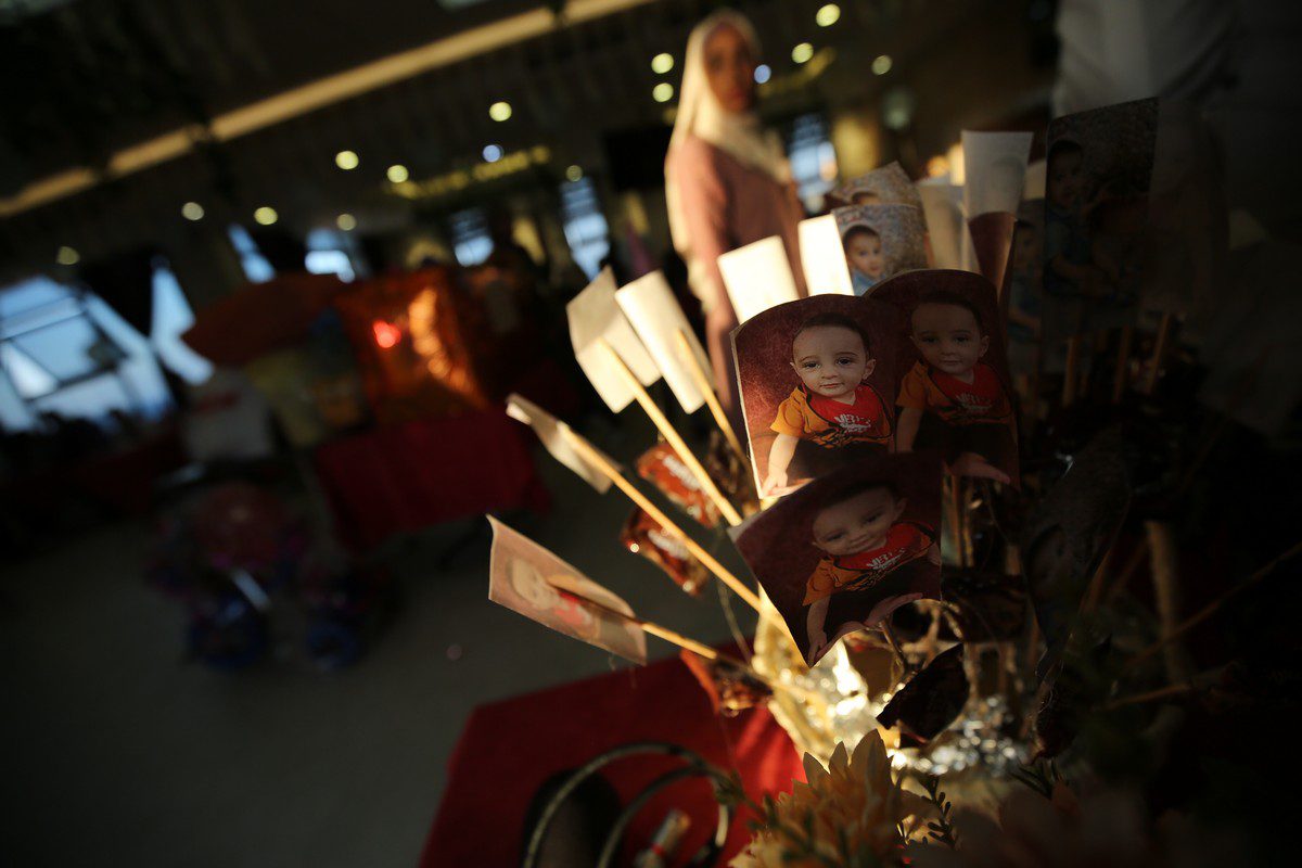 First birthday celebrations for Palestinian whose family died in Israel ...