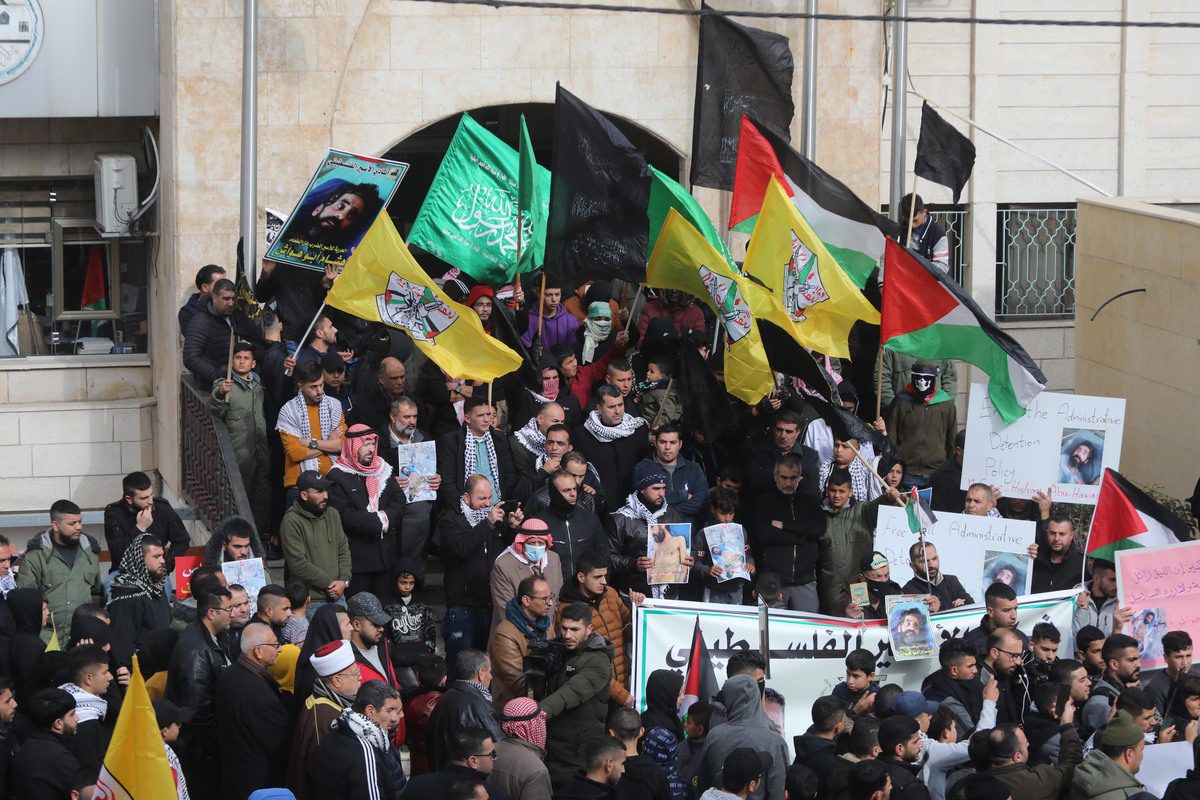 Protest in solidarity with Palestinian prisoners in Israeli jail ...