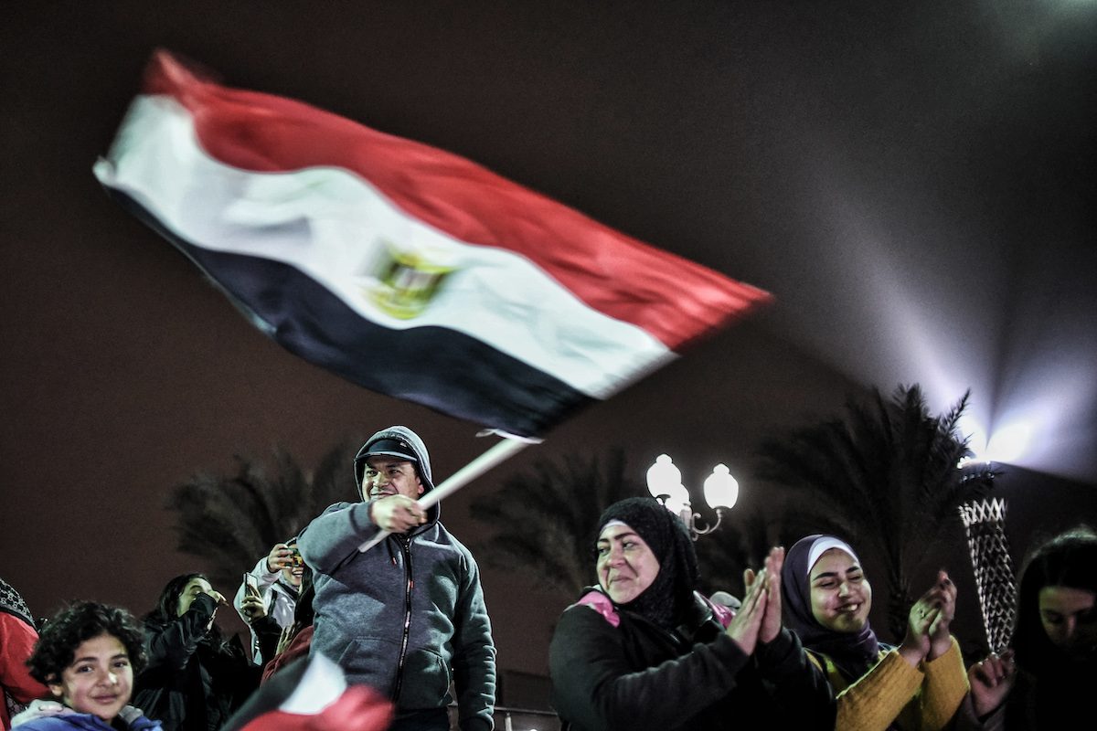 Fans celebrate in Cairo after Egypt wins the semi-final of CAN – Middle ...