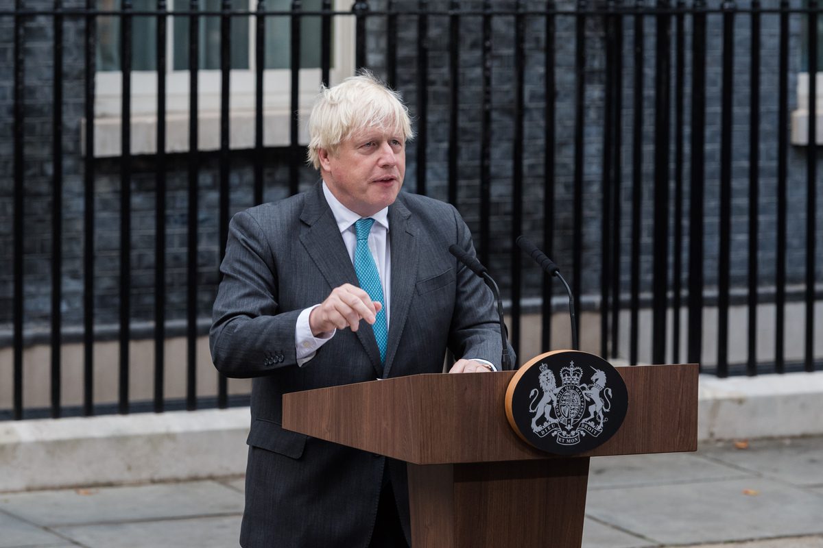 Boris Johnson’s Final Speech as Britain’s Prime Minister in London ...
