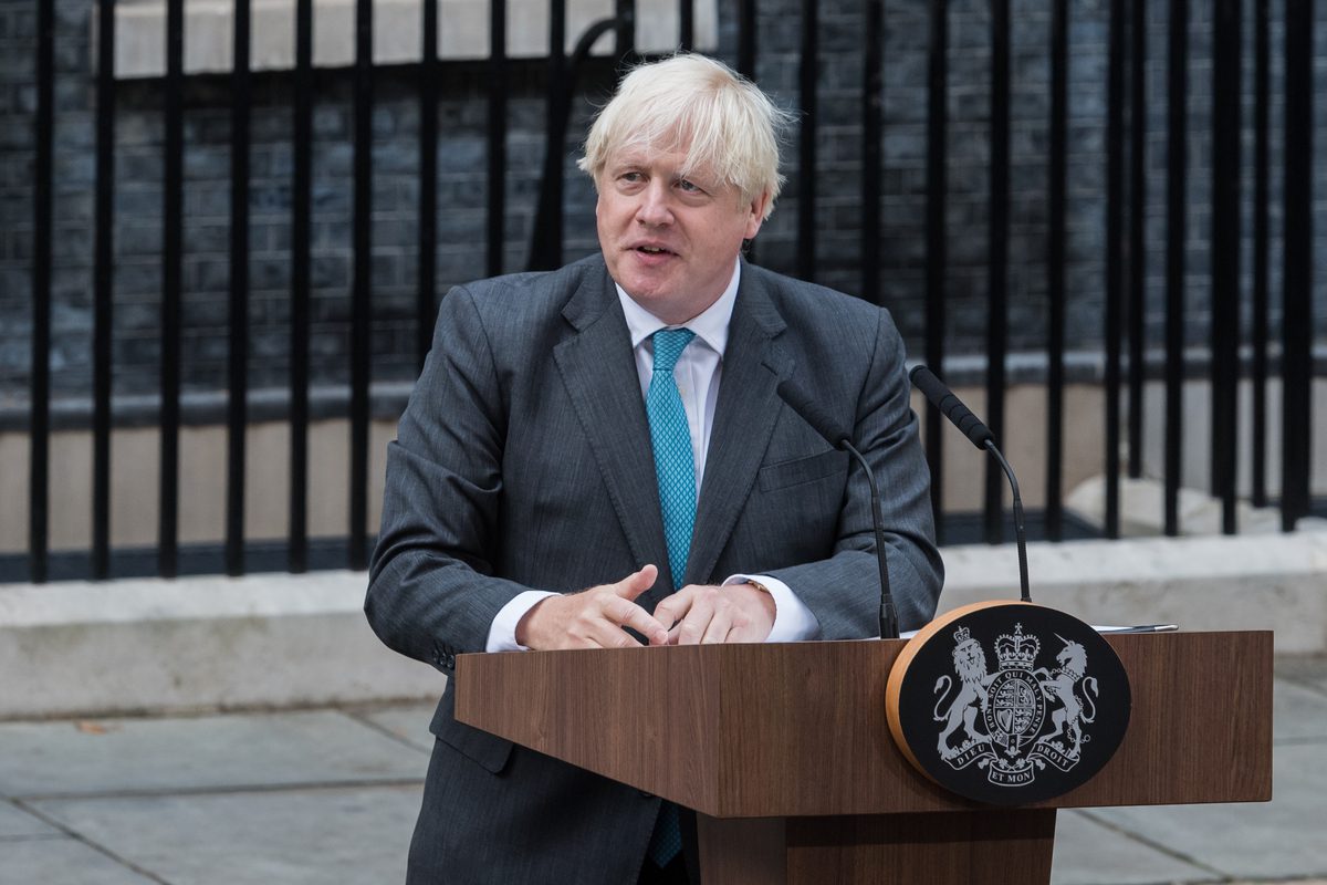 Boris Johnson’s Final Speech as Britain’s Prime Minister in London ...