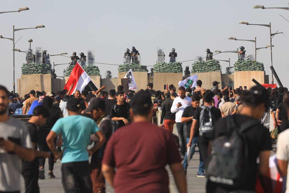 Demonstration in Iraq for the third anniversary of the 2019 revolt ...