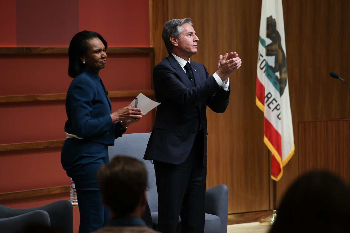 U.S. Secretary Anthony Blinken and 66th Secretary of State Condoleezza ...
