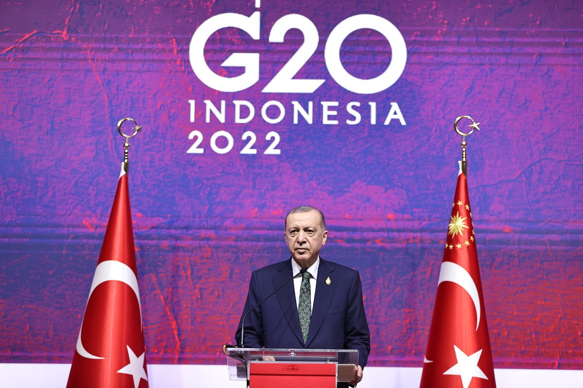 Turkish President Recep Tayyip Erdogan holds press conference in ...