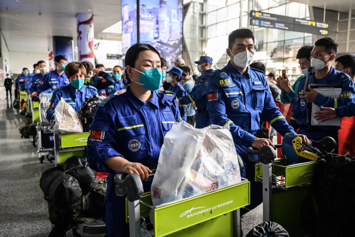 Chinese Blue Sky Rescue Team Returns Home After Completing Mission In ...