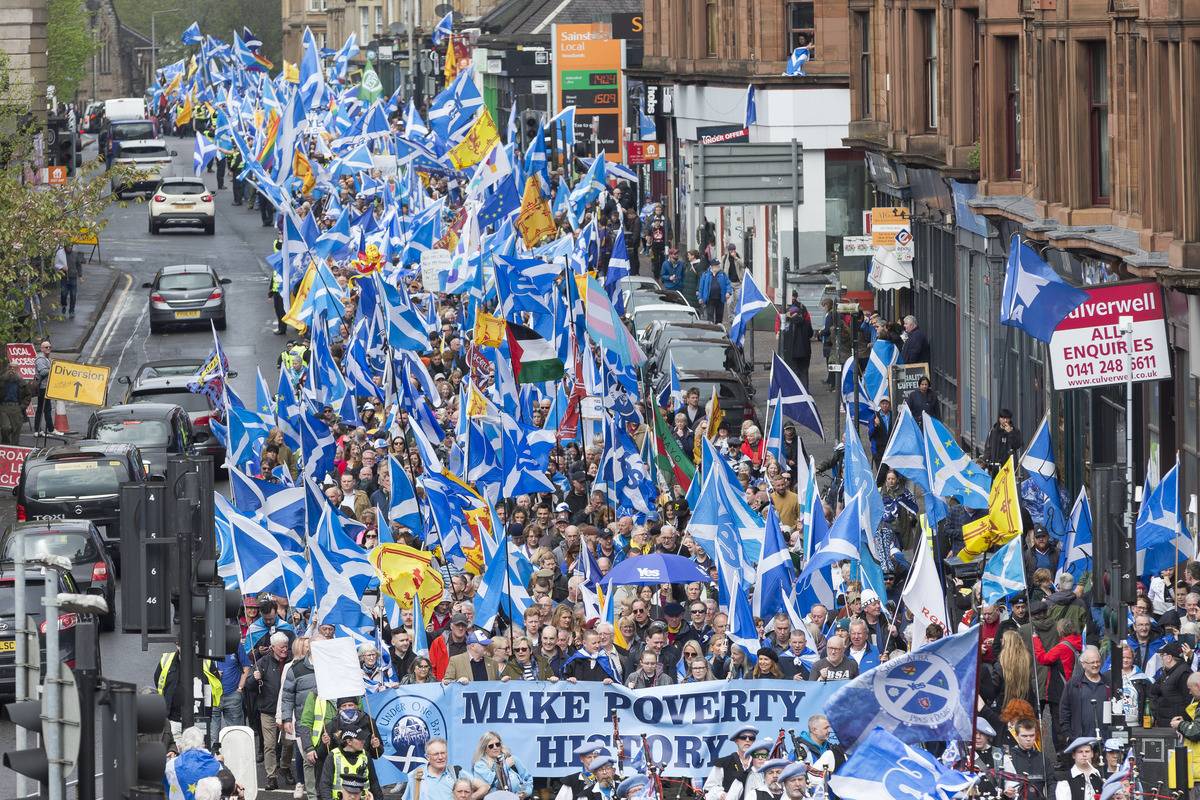 Scottish independence protest during the coronation of King Charles III ...