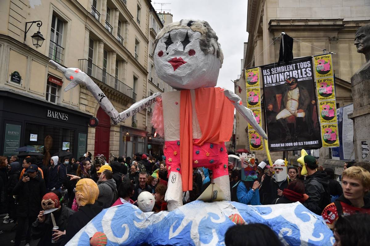 Protest against the government’s pension reform and police brutality in ...