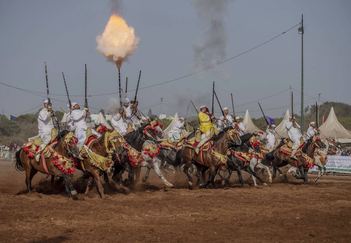 Traditional equestrian performance ‘Tbourida’ held in Morocco – Middle ...