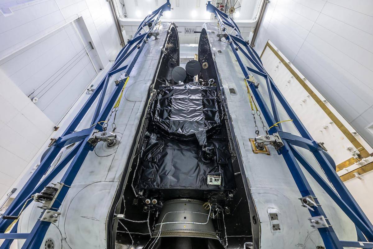 Turksat 6A satellite is placed in capsule before launch in Florida ...
