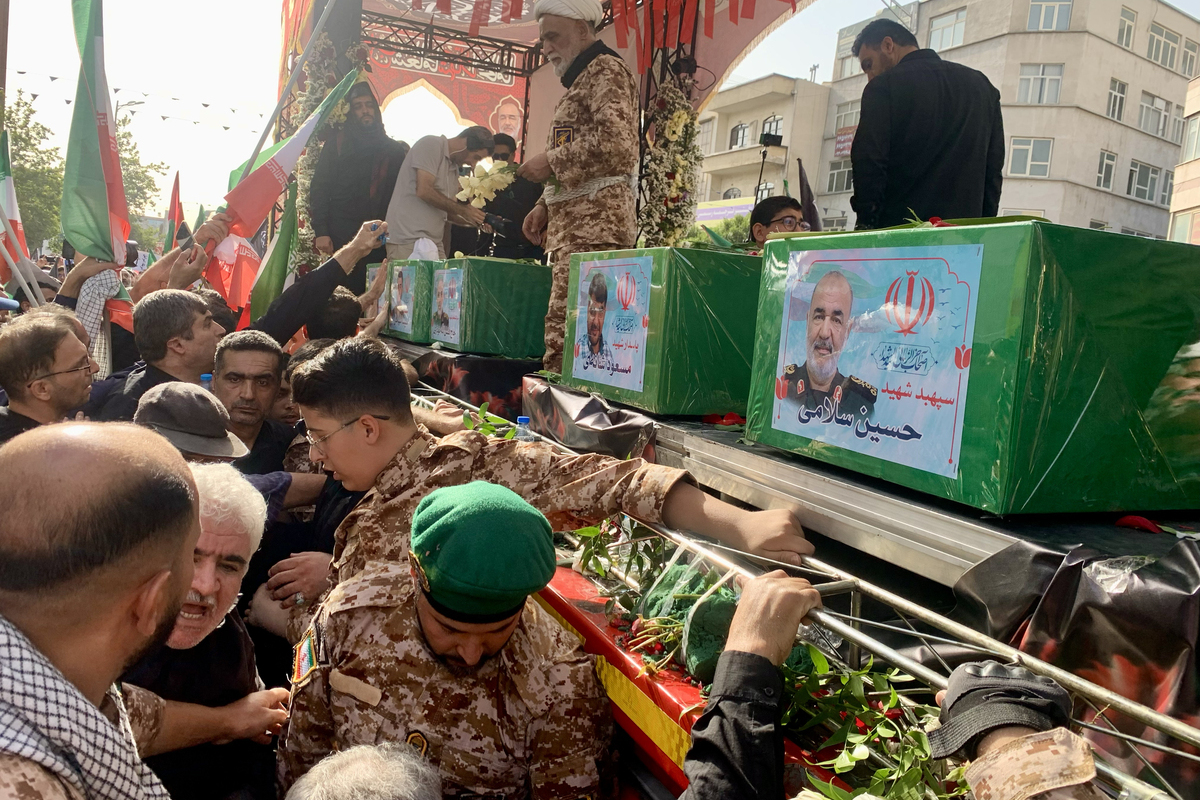 Funeral ceremony held for senior military officials killed in Israeli ...