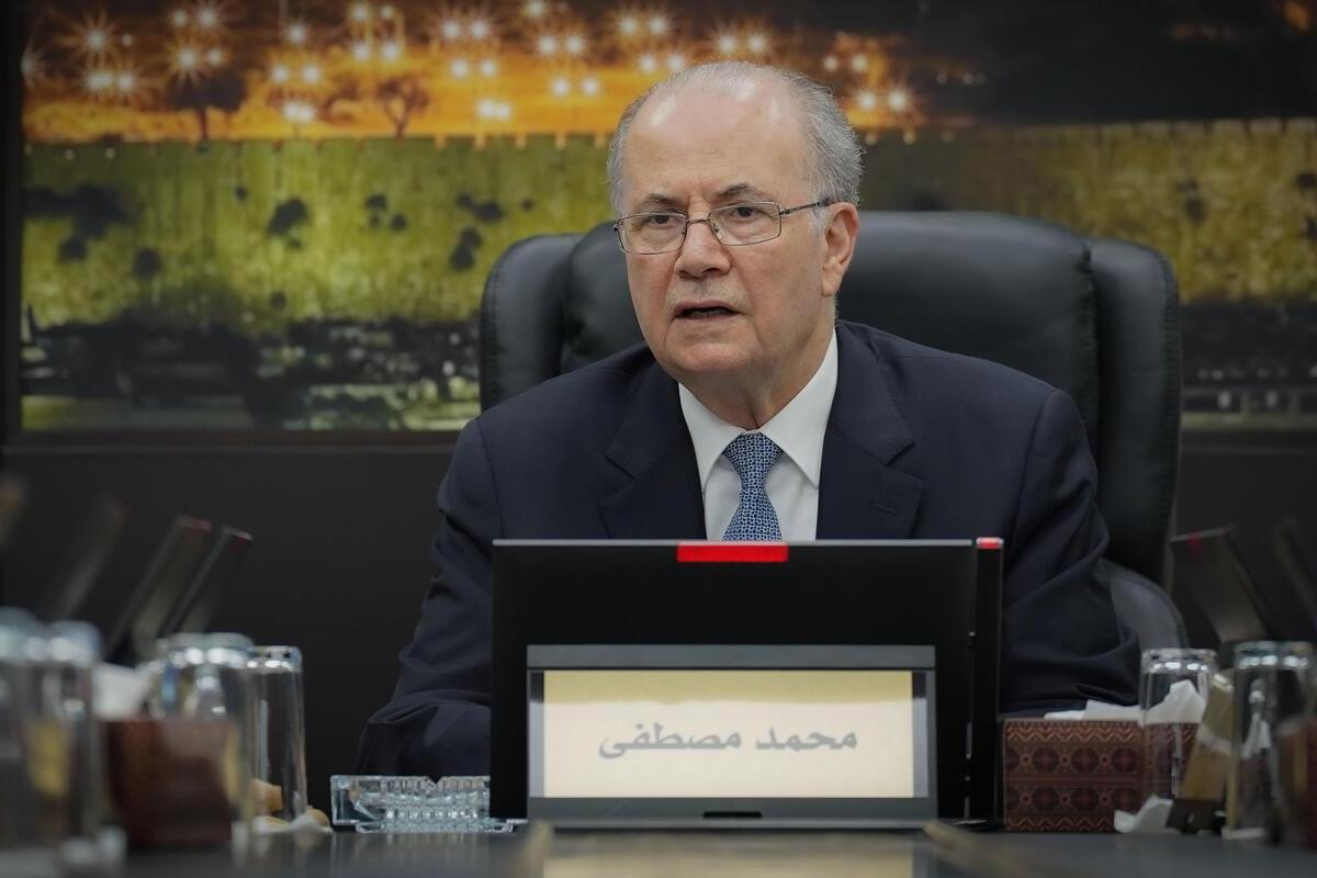 Palestinian PM Mohammad Mustafa holds cabinet meeting in Ramallah ...
