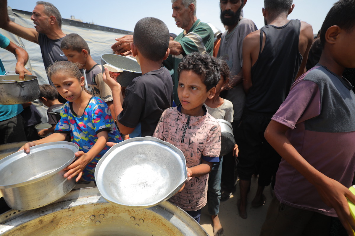 Food distributed to Palestinians fighting hunger in Gaza – Middle East ...