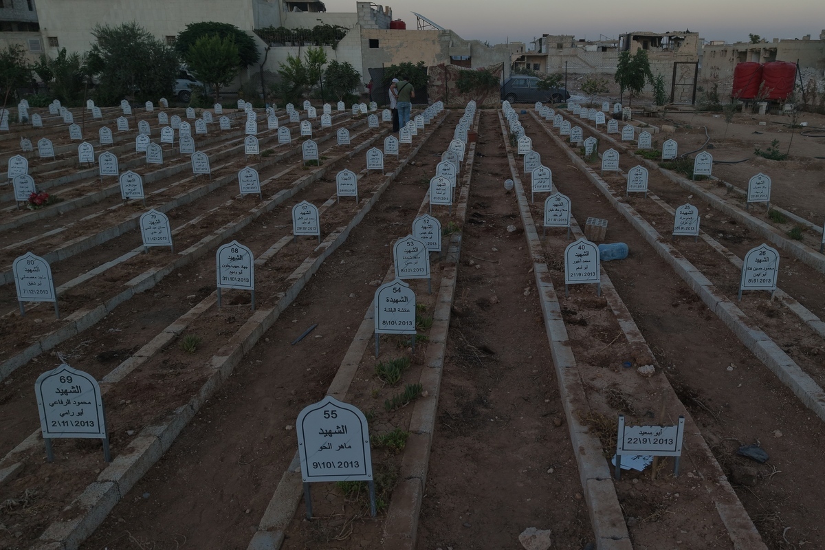 Memorial ceremony in Syria on the 13th anniversary of the Darayya ...