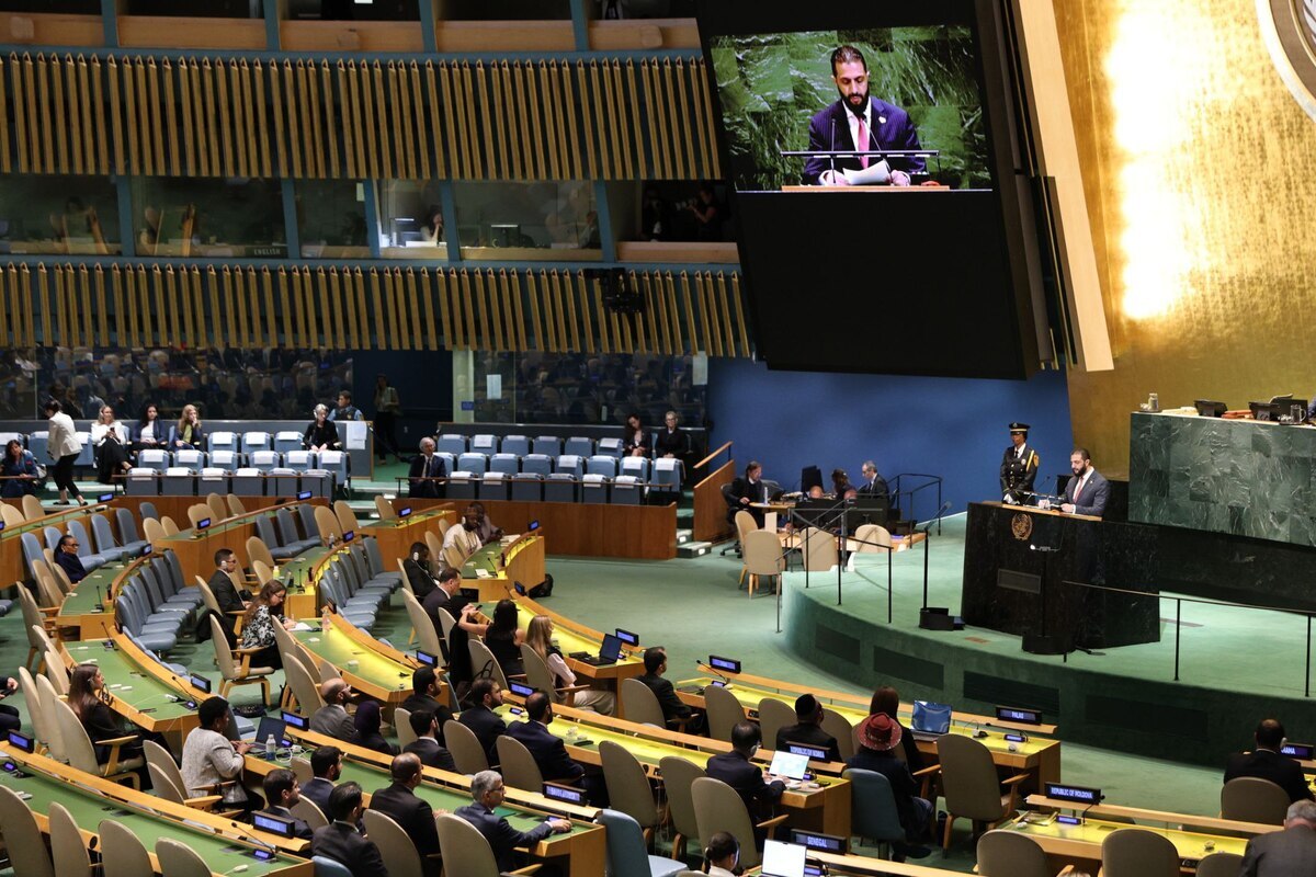 Syrian President Ahmed al-Sharaa addresses the UN General Assembly ...