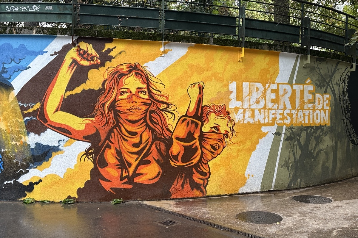 Murals on Human Rights Wall spotlight right to protest in Paris ...
