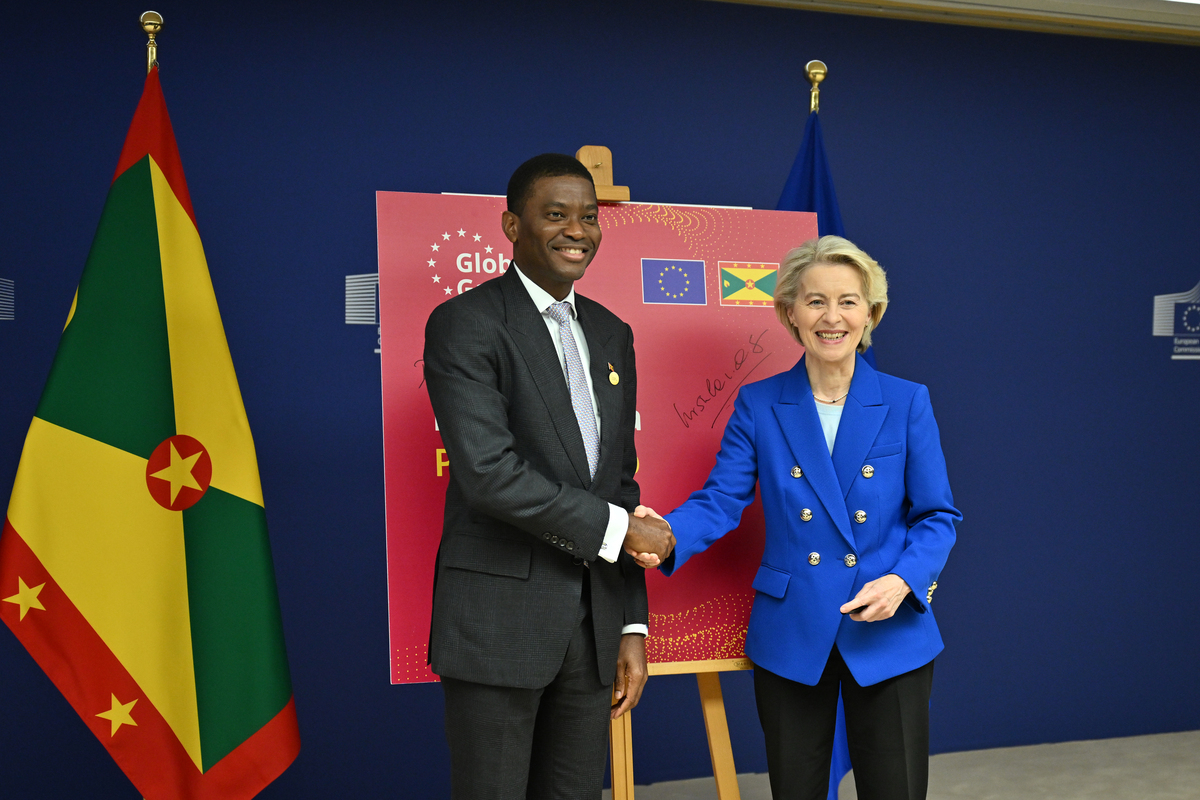Ursula von der Leyen – Dickon Mitchell meeting in Brussels – Middle ...