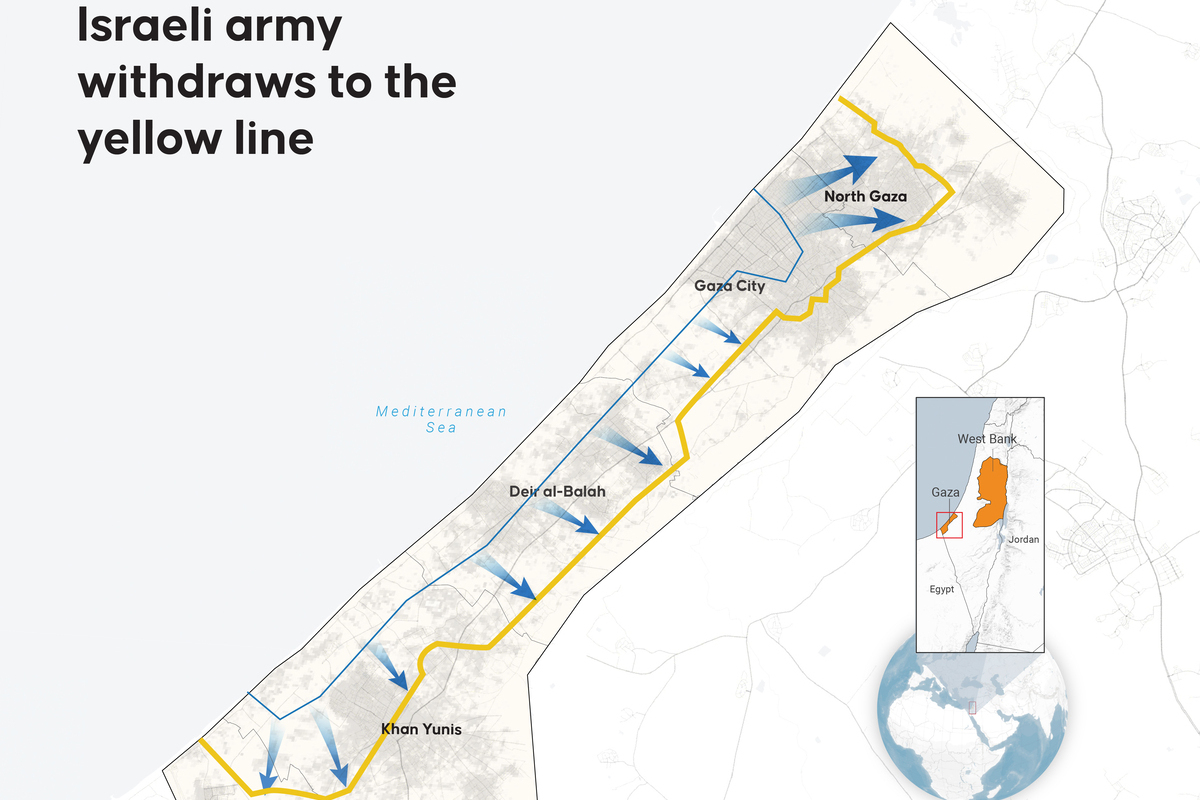 Israeli army withdraws to the yellow line – Middle East Monitor