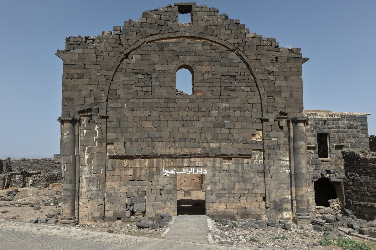 Place where Prophet Muhammad met the monk Bahira: Bosra in Syria ...