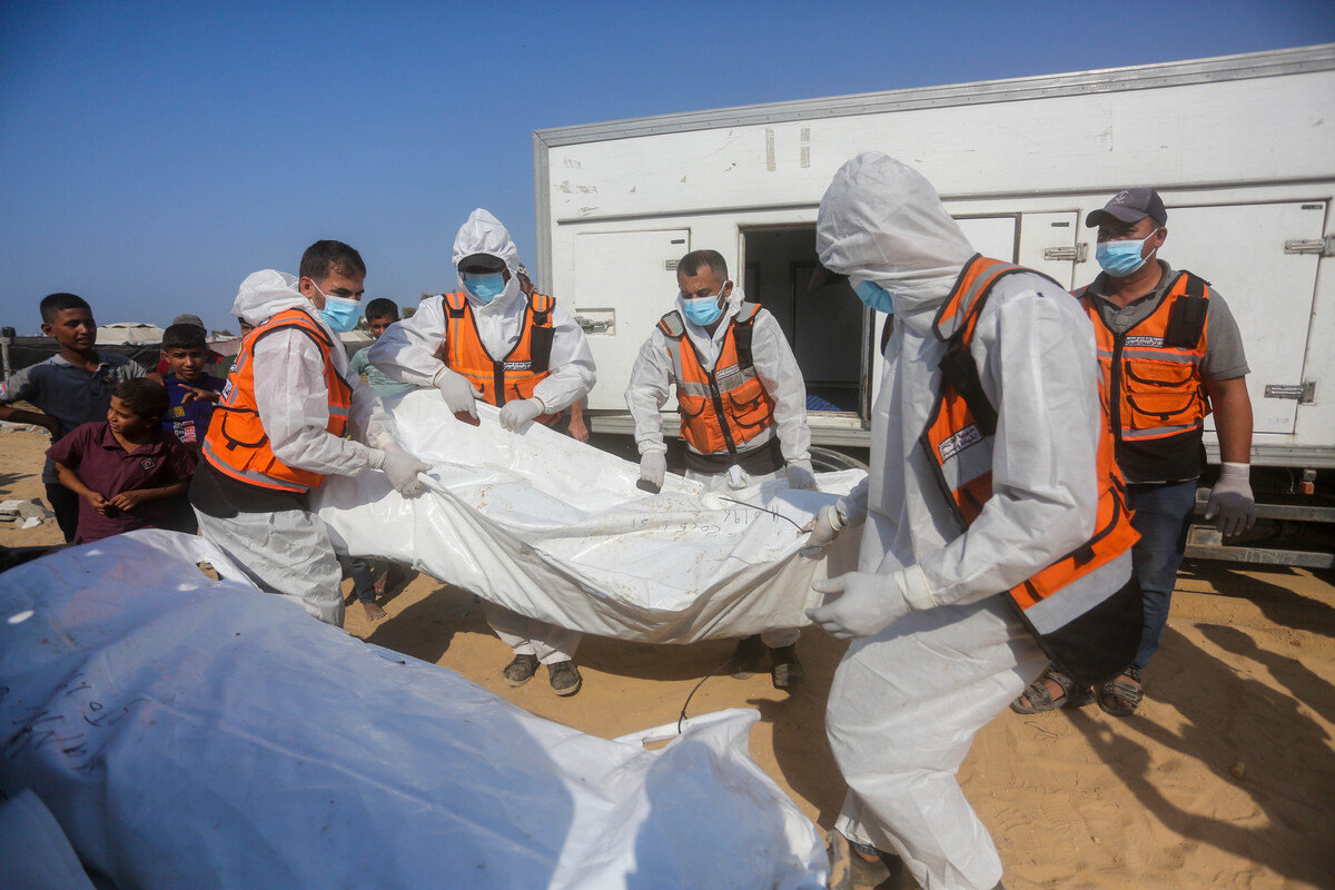 Burial of Palestinians whose bodies handed over by Israel under ...